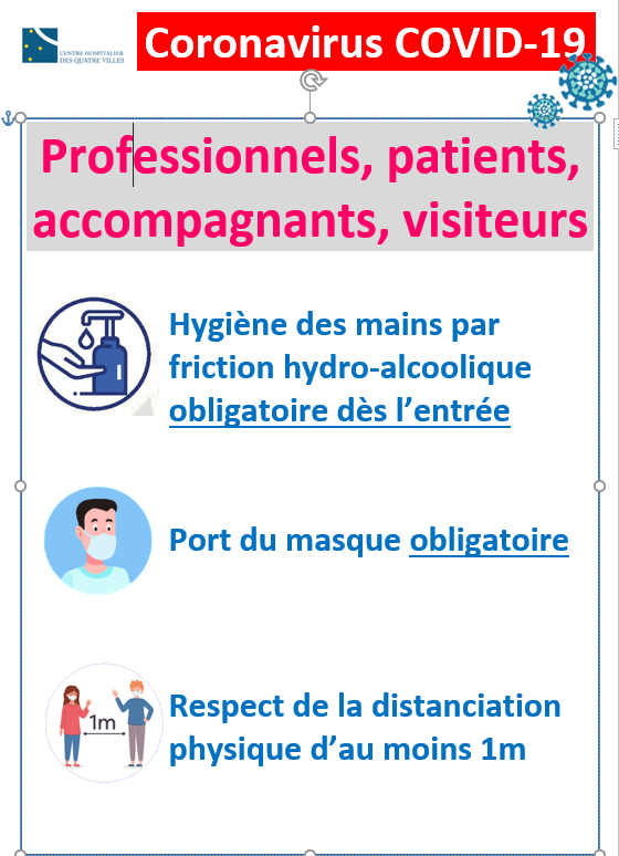 Information COVID-19 - Centre Hospitalier des Quatre Villes